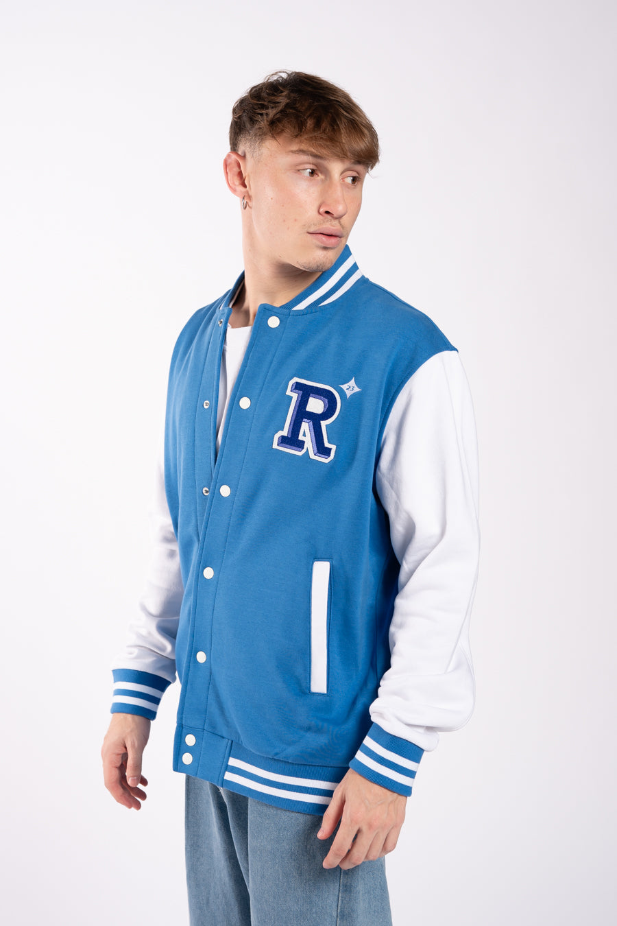Chaqueta Varsity College Azul – Rams 23